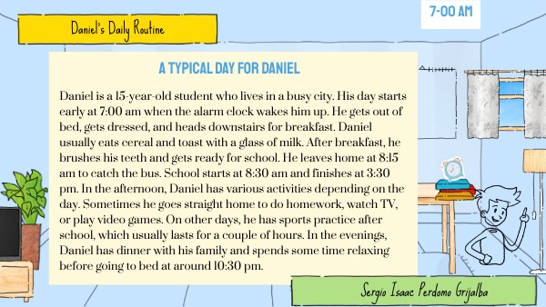 Daniel's Daily Routine | Genially