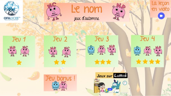 Le nom - jeux d'automne