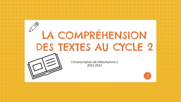 La compréhension des textes au cycle 2
