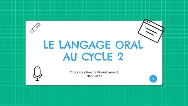 Langage oral au cycle 2