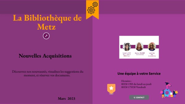 Mar - Nouvelles acquisitions BIB Metz mars 23 | Genially