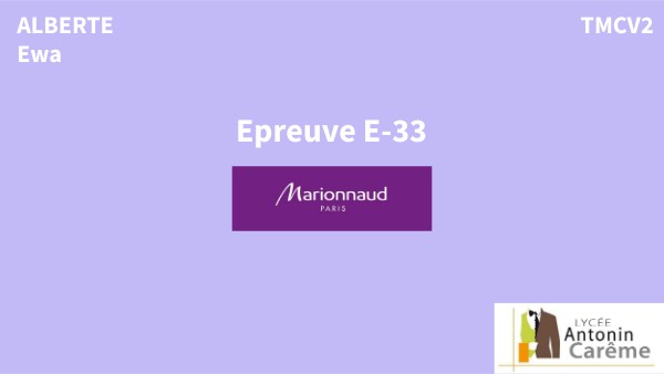 Epreuve E-33 | Genially