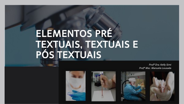 Elementos pré, textuais e pós | Genially