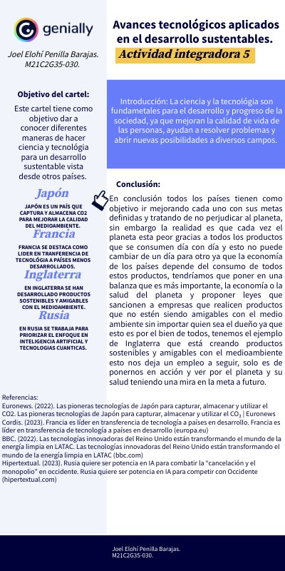 Joel Elohí Penilla Barajas. M21C2G35-030. Actividad integradora 5. | Genially