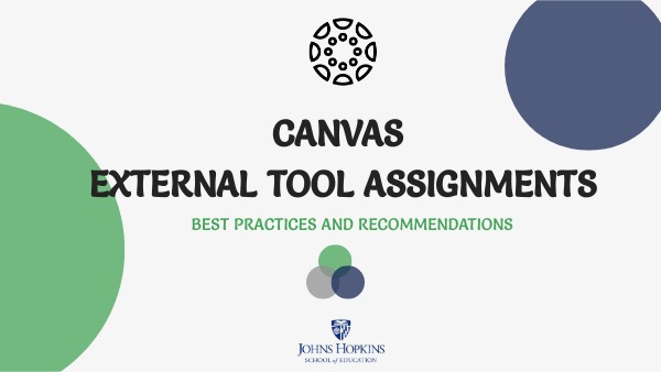 External Tool Canvas Assignments