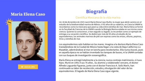 biografia de maria elena caso de antonio alejandro 201 | Genially