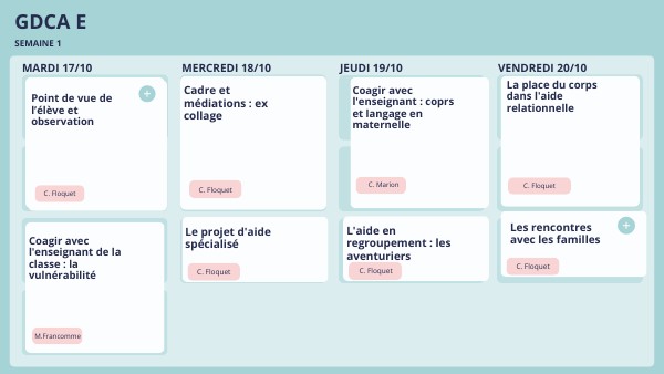 PLANNING GDCAE 2023-2024 | Genially