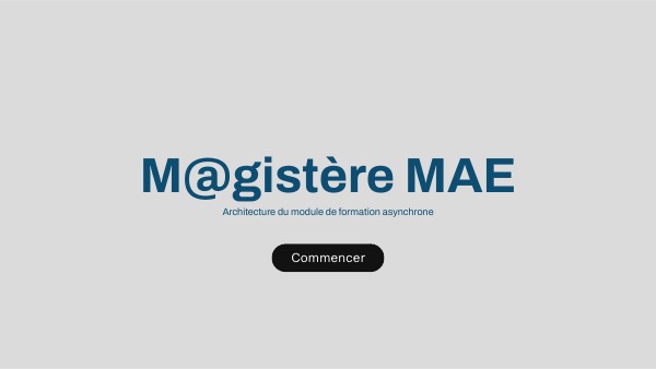 Architecture mini mooc mae