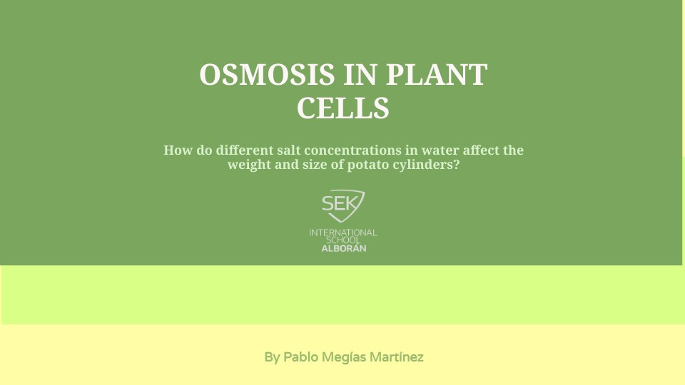 Osmosis in plant cells | Genially