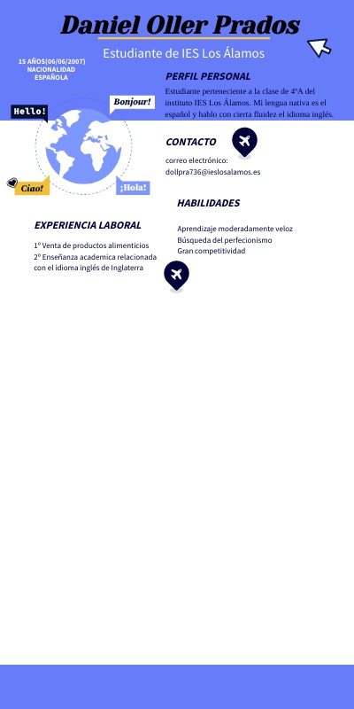 Curriculum de Daniel Oller Prados 4ºA