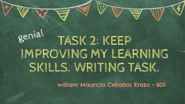 Task 2 - Keep improving my learning skills. Writing Task | Genially