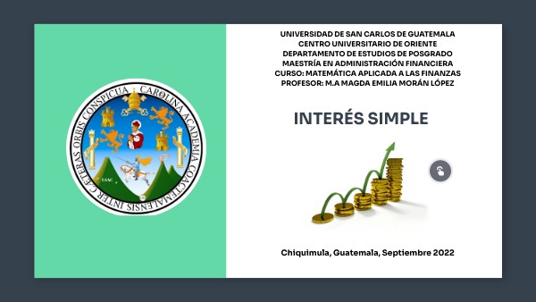 Grupo 4: Interés Simple | Genially