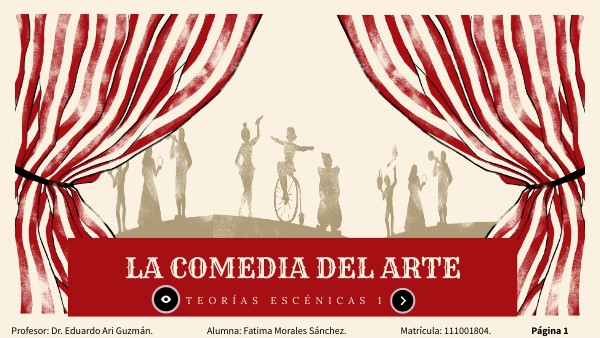 Teorías Escénicas 1 Comedia Del Arte