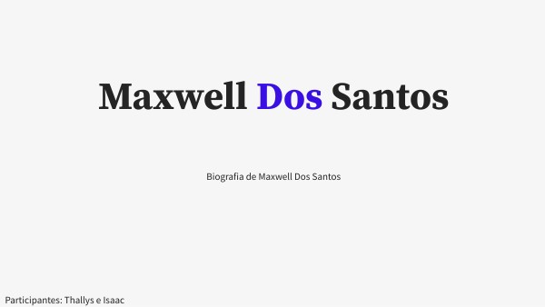 Maxwell dos santos