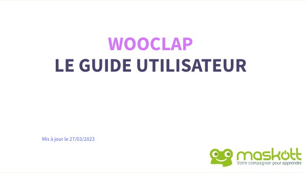Guide Wooclap | Genially