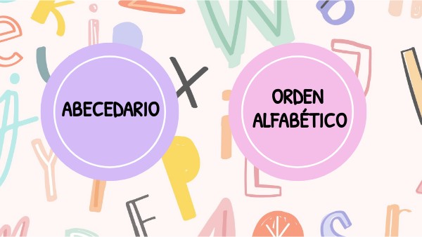 ABECEDARIO Y ORDEN ALFABETICO