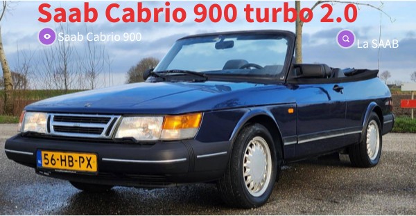 Saab Cabrio 900 turbo 2.0 | Genially