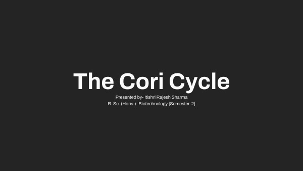 The Cori Cycle | Genially