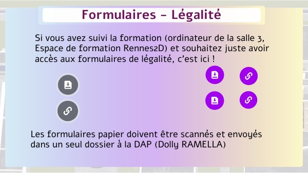 Formulaires légalité