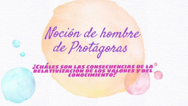 Noción de hombre de Protágoras