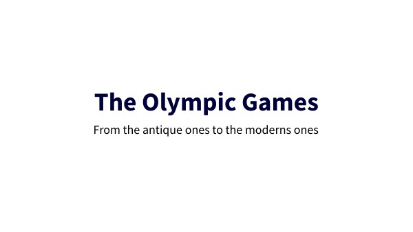 olympic games | Genially