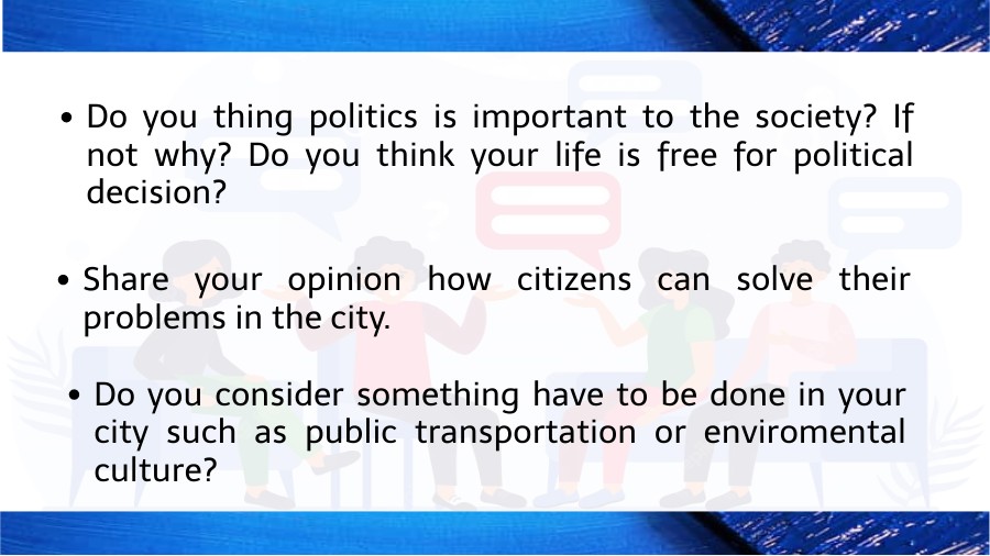 Discussion questions Simulation B2-C1 | Genially