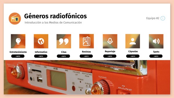 Infografía Géneros de Radio | Genially