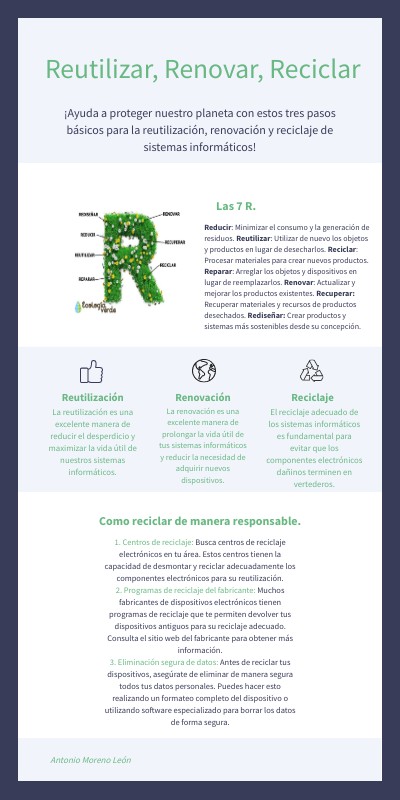 Reutilizar, Renovar y Reciclar