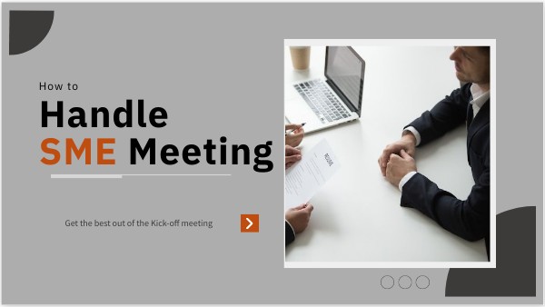 SAMPLE SME MEETING GUIDE | Genially