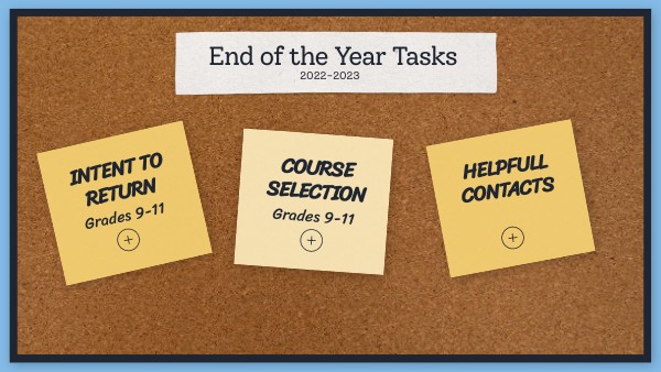 End of the Year Tasks
