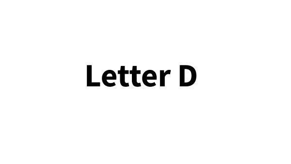 Letter D | Genially