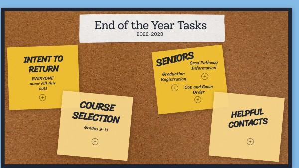 End of Year Tasks