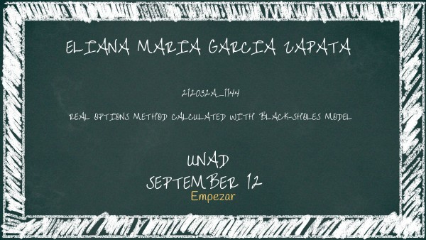 Real options method calculated with Black-Sholes model | Genially