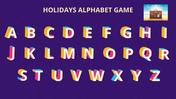 HOLIDAYS ALPHABET GAME | Genially