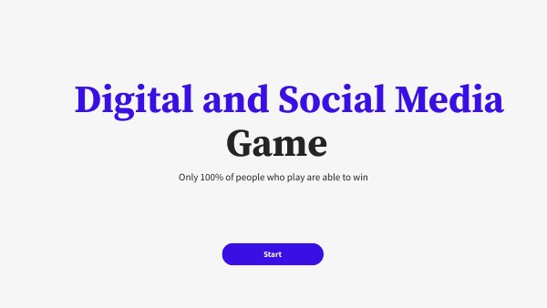 Digital & Social Media Game | Genially
