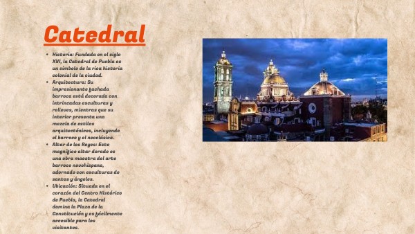 Descubre la Majestuosa Catedral de Puebla | Genially