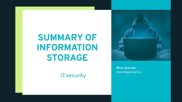 Summary of information storage | Genially