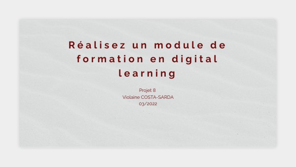 présentation du module | Genially