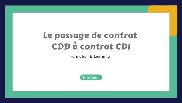 Passage CDD a CDI