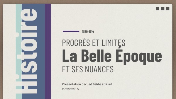 La Belle Époque | Genially