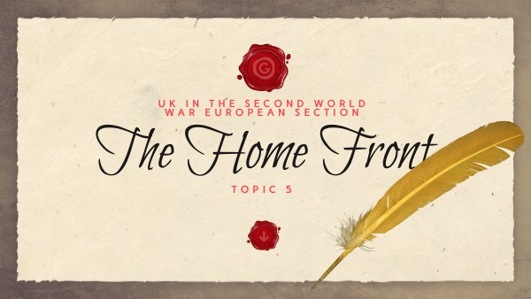 Home Front involved in the War