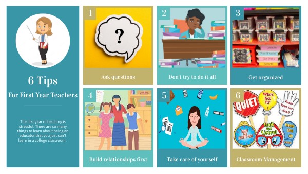 6 tips for 1st year teachers | Genially