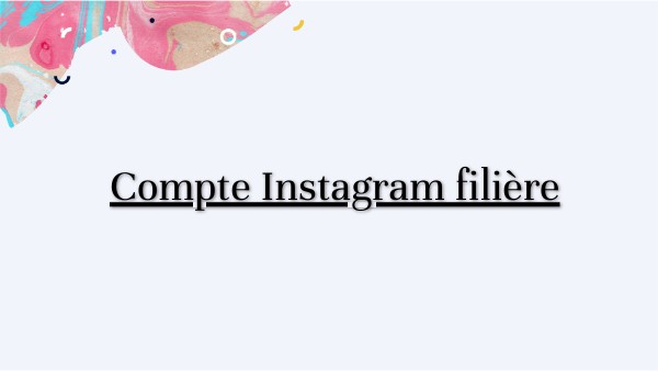 Instagram filière