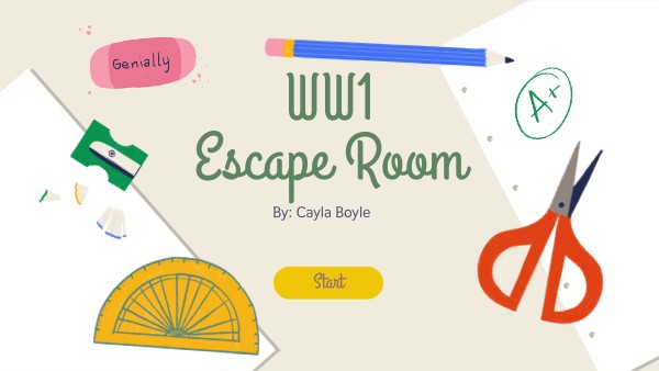 WW1 ESCAPE ROOM | Genially