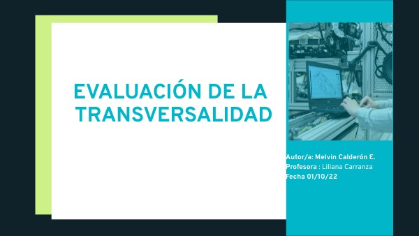 Evaluación de la transversalidad | Genially