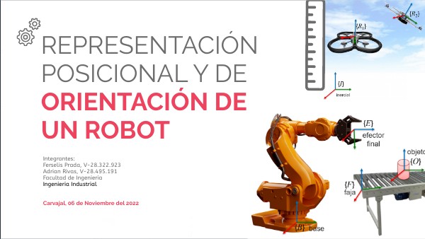 Representación Posicional y deorientación de un Robot | Genially