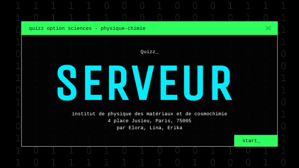 Quizz option sciences | Genially