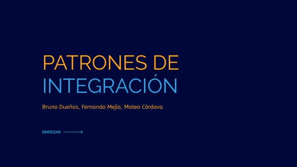 Patrones de Integración | Genially