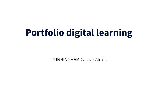 Portfolio e-learning