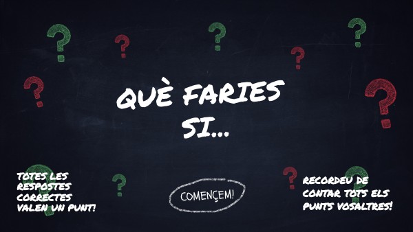 QUÈ FARIES SI... Emocions ins peralada | Genially